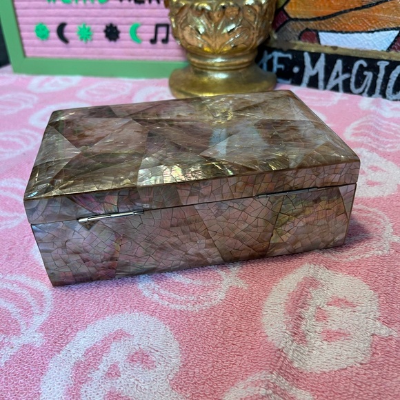 Vintage | Storage & Organization | Vtg Coastal Boho Pink Mother Of ...